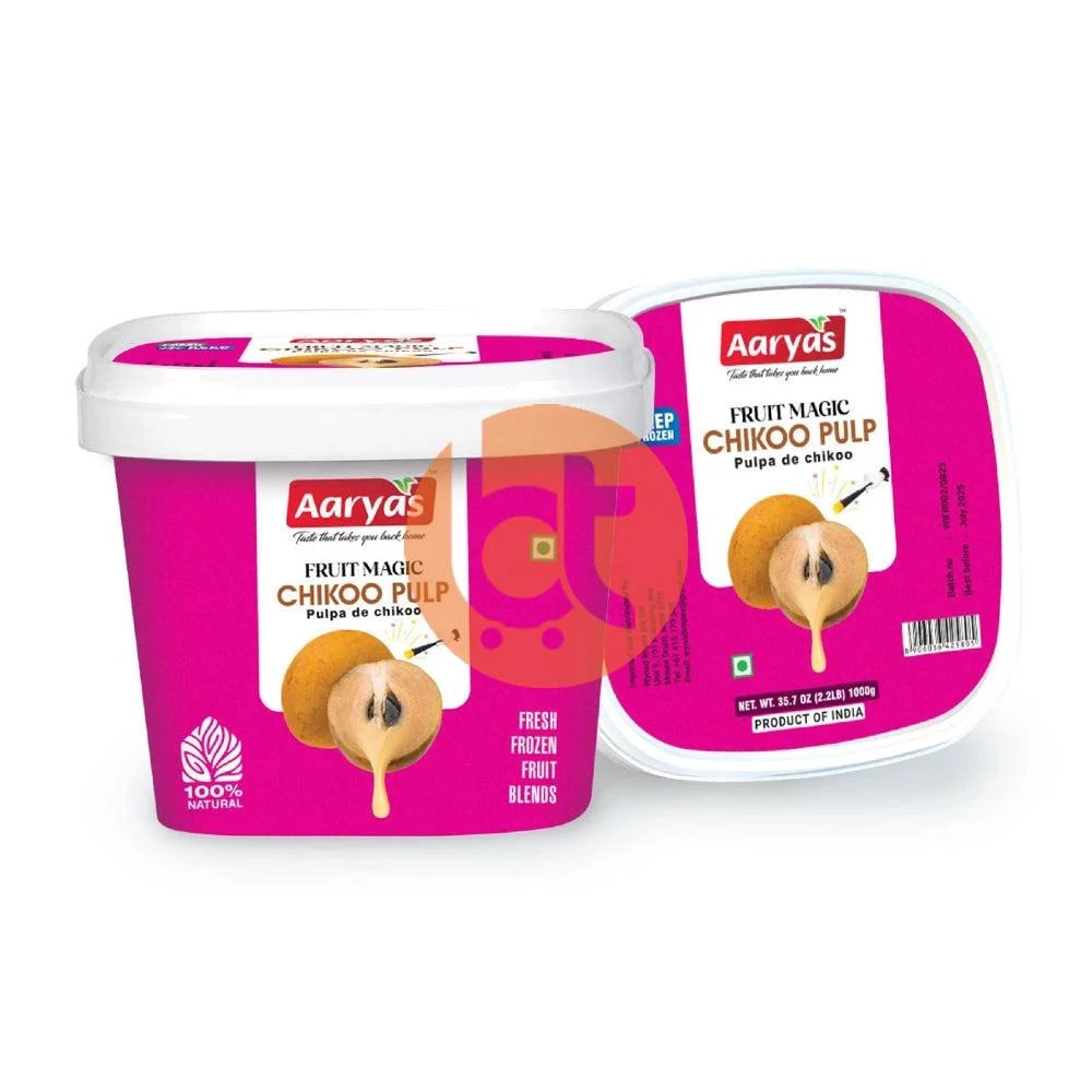 Aaryas Frozen Chikoo Pulp 1Kg | BigTrolley