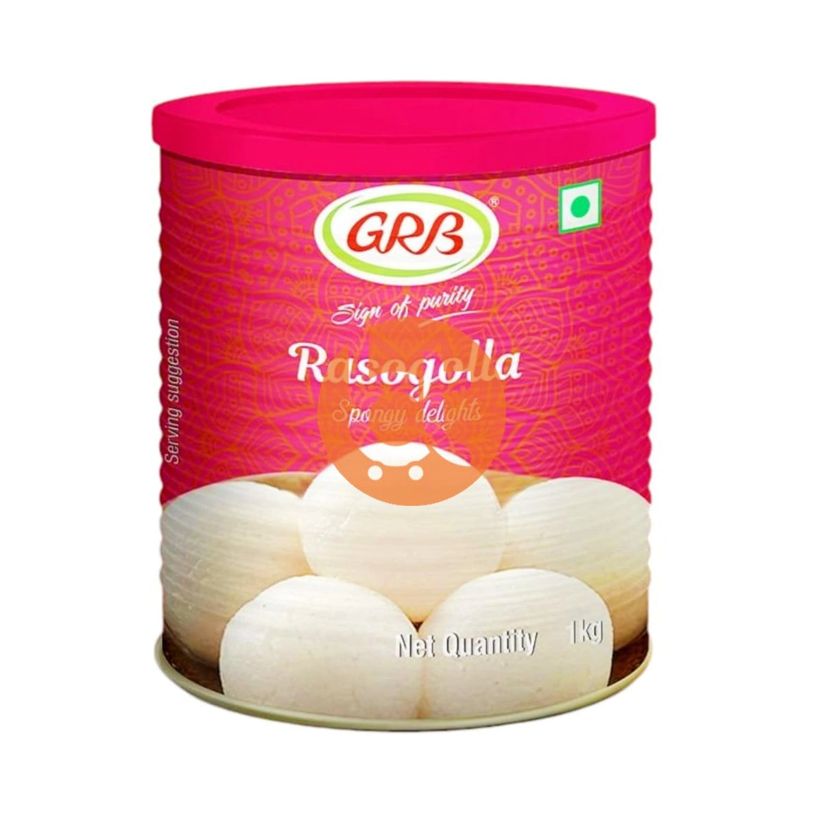 GRB Sweets Rasogolla Tin 1Kg | BigTrolley